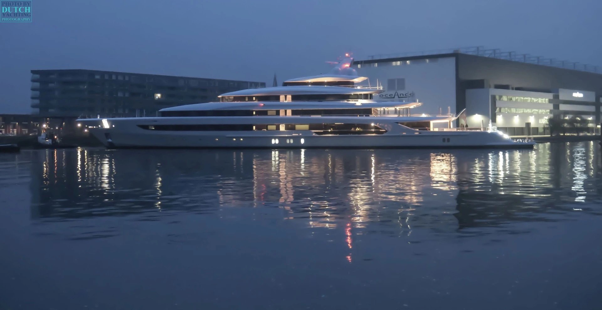 105m Oceanco superyacht H3 on first sea trials